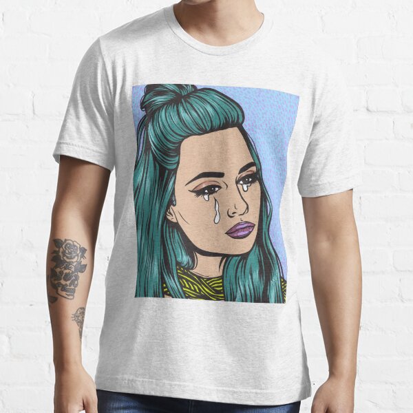 "Teal Tears - Crying Comic Pop Art Girl" T-shirt for Sale by turddemon ...