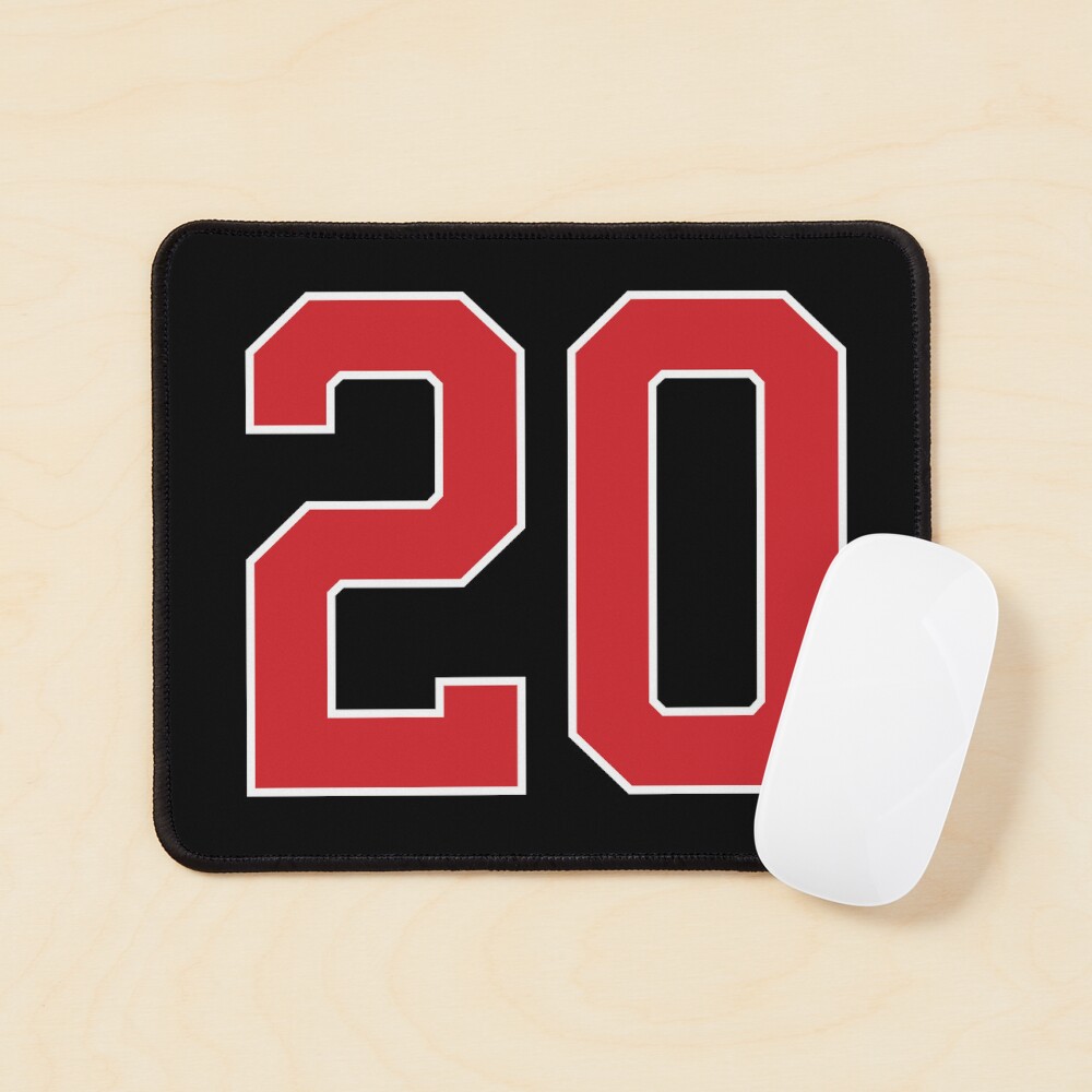 "Sports Number 20, red black color lucky sport twenty" Sticker for Sale ...