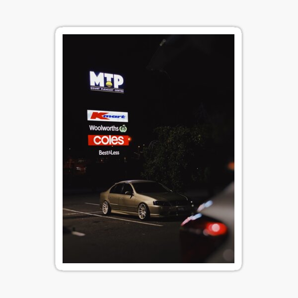 "Ford Stanced out ghia " Sticker by Calebred1 | Redbubble