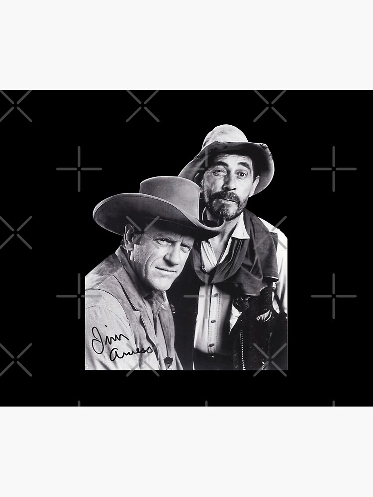"Gunsmoke Series James Arness And Matt Dillon" Throw Blanket for Sale ...