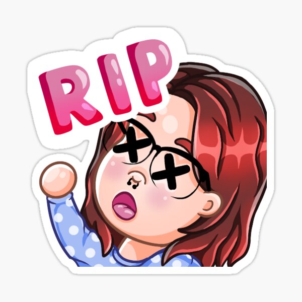 "RIP" Sticker by missbcostv | Redbubble