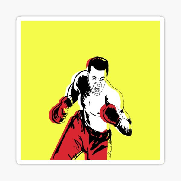 "Muhammad Ali Greeting Card Muhammad Ali" Sticker for Sale by cindymff ...