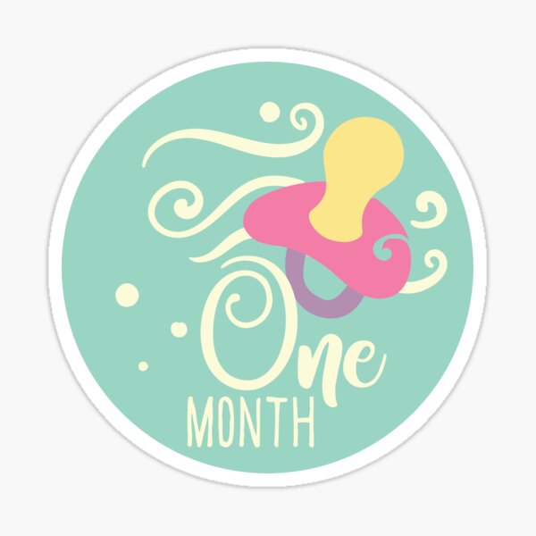 "One Month Baby" Sticker by IllustrT | Redbubble