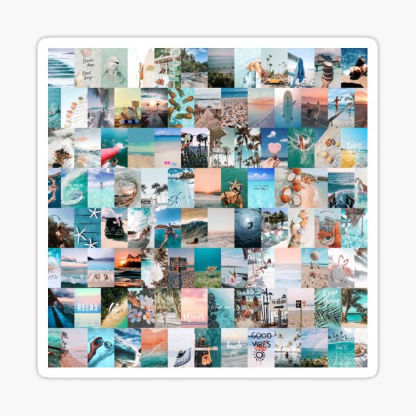 "Beach Aesthetic Collage" Sticker by sndparisian | Redbubble