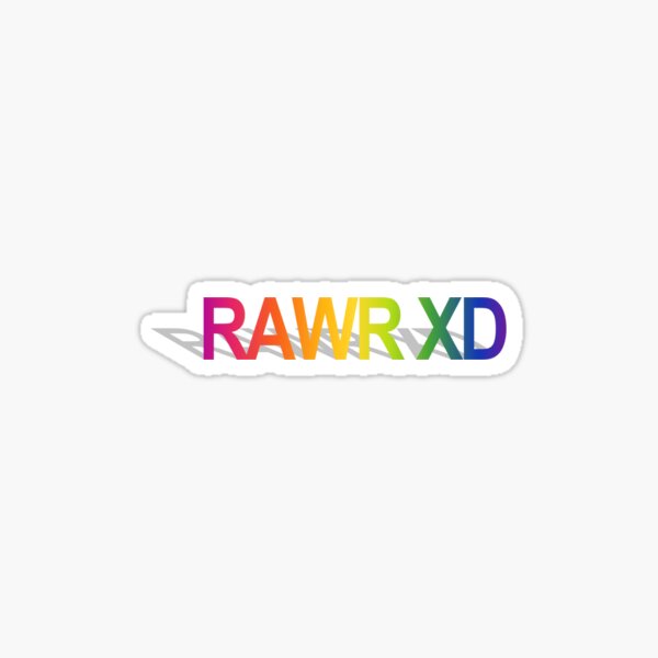 "WordArt - RAWR XD" Sticker for Sale by gleba420 | Redbubble