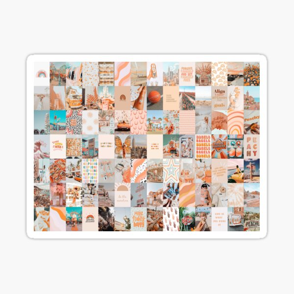 "Peach Aesthetic Collage" Sticker by sndparisian | Redbubble