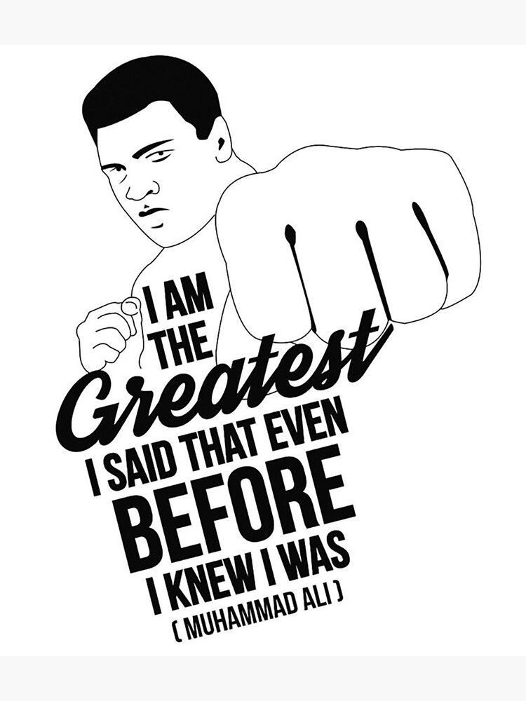 "Muhammad Ali I Am The Greatest Sticker Muhammad Ali" Sticker by ...