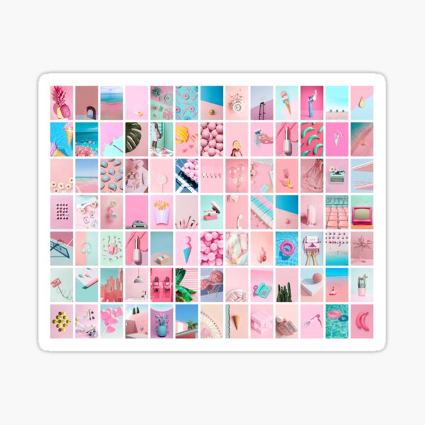 "Pink Pastel Collage" Sticker by sndparisian | Redbubble