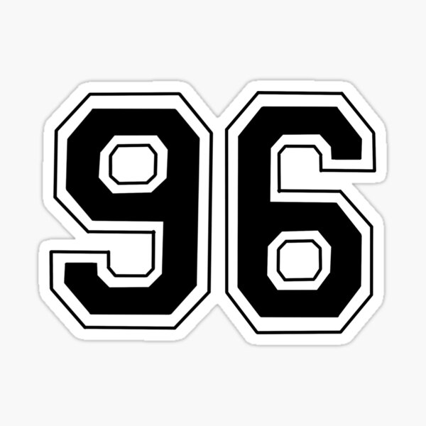 "sport number 96" Sticker by Maelyn-Couch | Redbubble