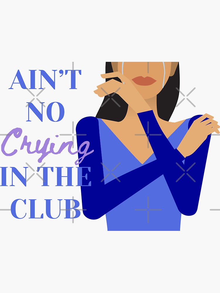 "Girl Crying in the Club" Sticker by mschubbybunny | Redbubble