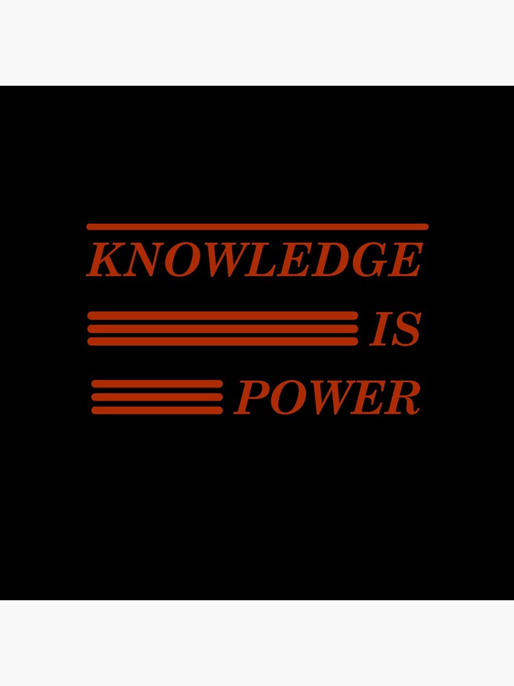 "KNOWLEDGE IS POWER" Poster for Sale by AshanShop | Redbubble