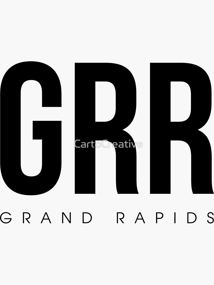 "GRR - Grand Rapids Airport Code" Sticker for Sale by CartoCreative ...