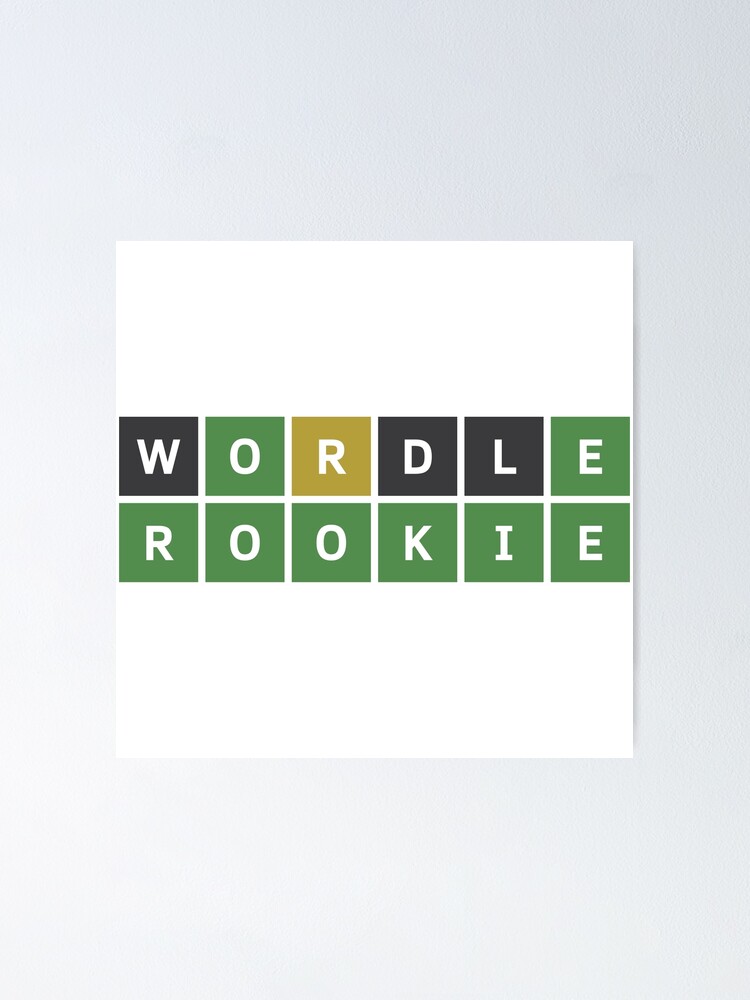 Póster «Novato de Wordle (estilo Wordle)» de DesignLiterally | Redbubble