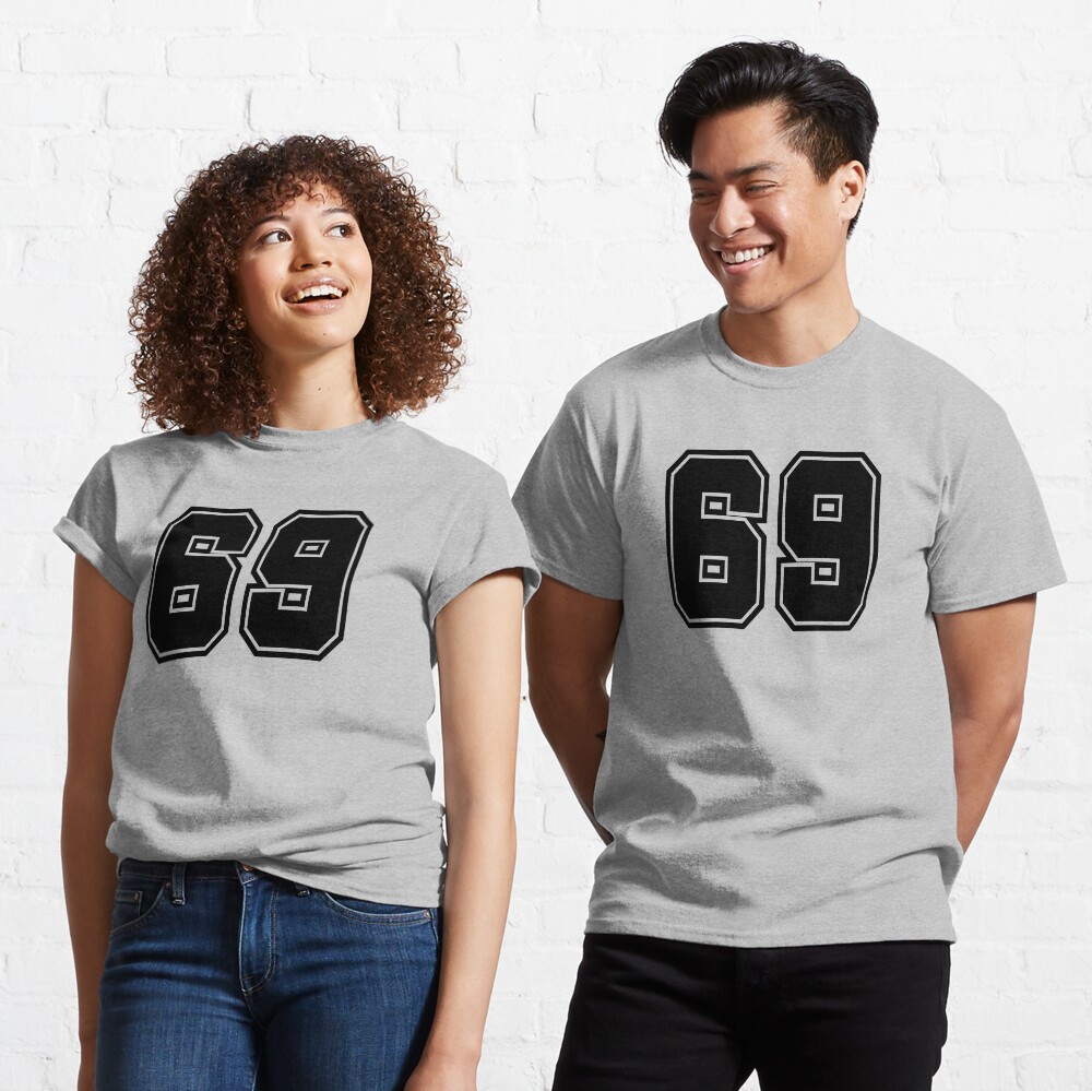 "69 jersey number college style" Poster by GeogDesigns | Redbubble