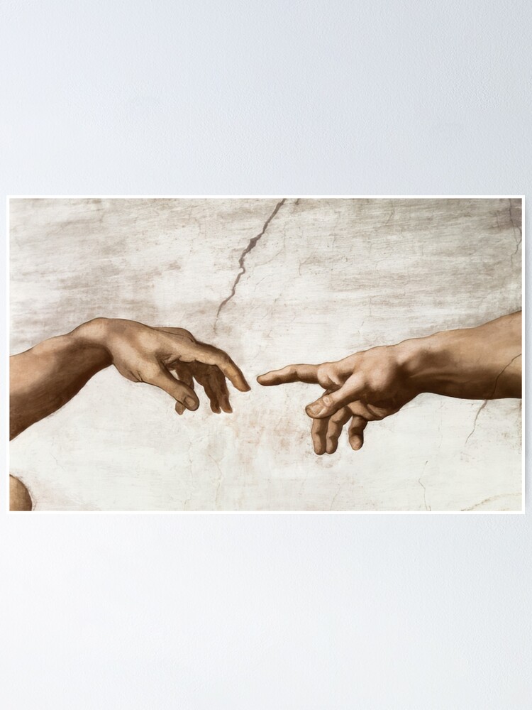 "The Creation of Adam - Michelangelo (Detail)" Poster for Sale by ...