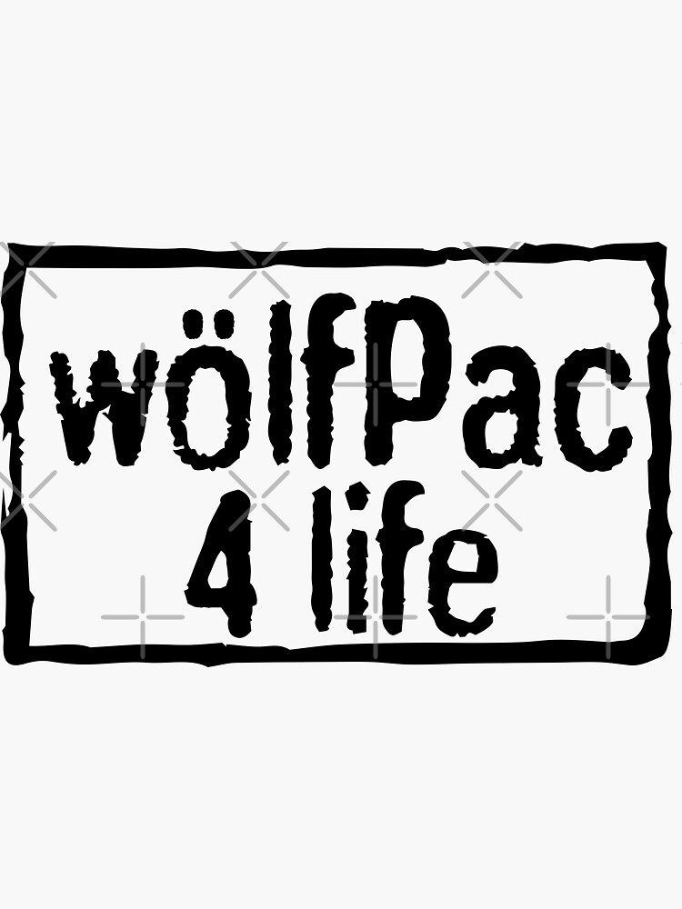 "Wolfpac 4 Life Pro Wrestling Vintage Retro" Sticker by mBshirts ...