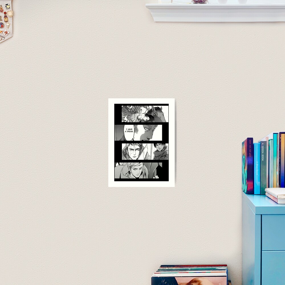 "Erwin Smith Attack on Titan Shingeki no Kyojin Manga Panel Design" Art ...