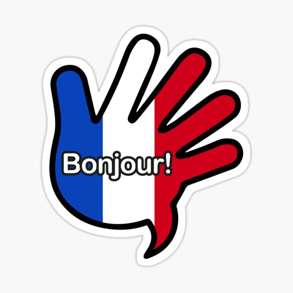 "Bonjour!" Sticker by goal-getter | Redbubble