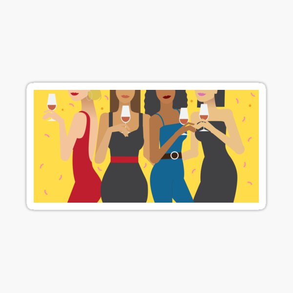 "Girls Night Out" Sticker by mschubbybunny | Redbubble