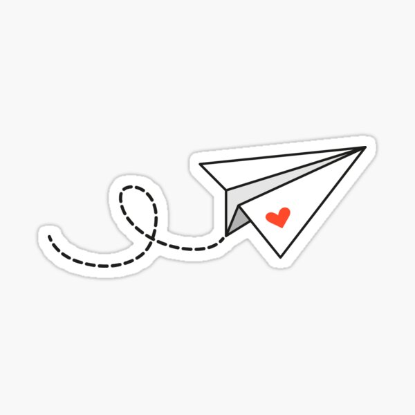 "Paper Plane (With Love)" Sticker by goal-getter | Redbubble