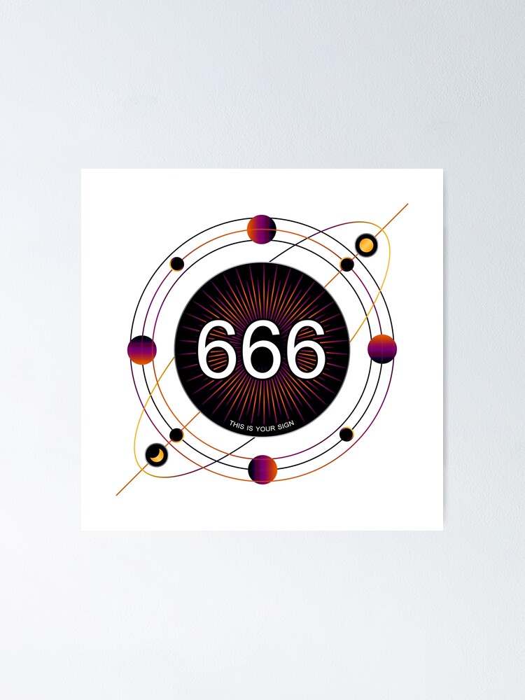 Póster «Números de ángel 666 - Números esotéricos de la suerte - ESTE ...