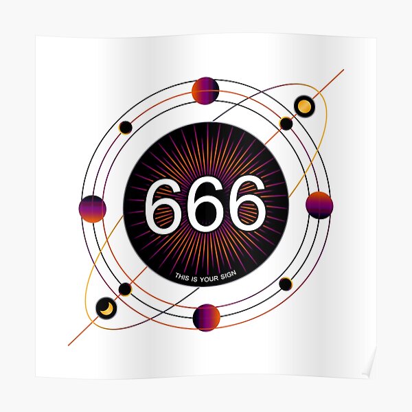 Póster «Números de ángel 666 - Números esotéricos de la suerte - ESTE ...