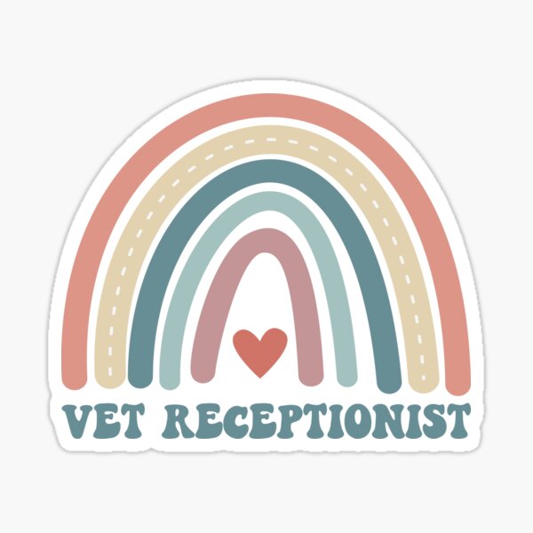 "Vet receptionist Cute colorful rainbow" Sticker for Sale by ...