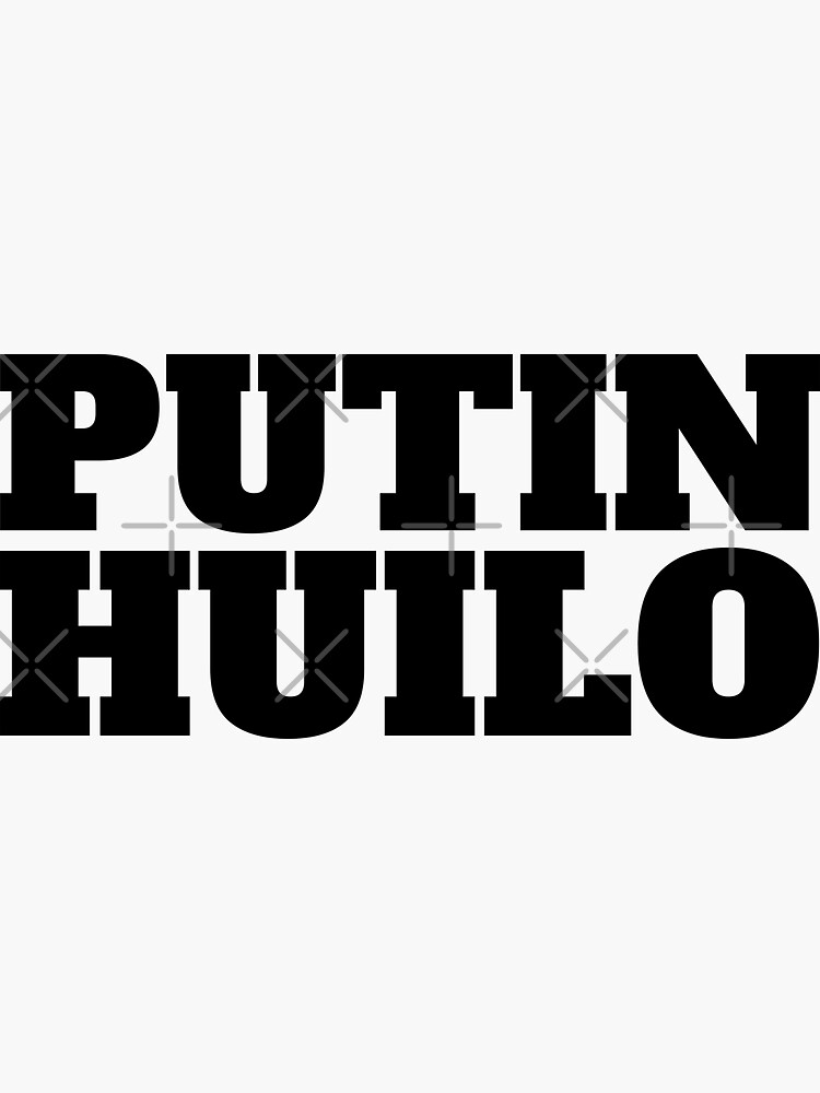 "PUTLER HUILO | PUTIN HUILO | ПУТИН ХУЙЛО" Sticker by Textefy | Redbubble
