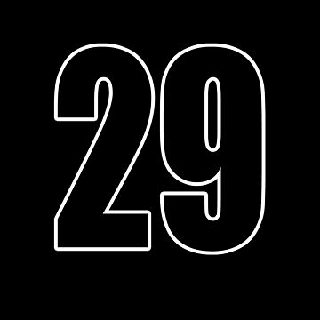 "29 number number football" Sticker by GeogDesigns | Redbubble