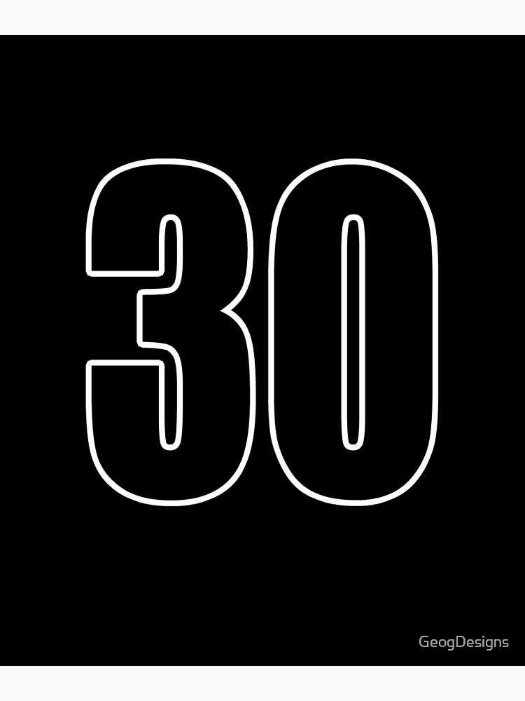 "30 number number football" Poster for Sale by GeogDesigns | Redbubble