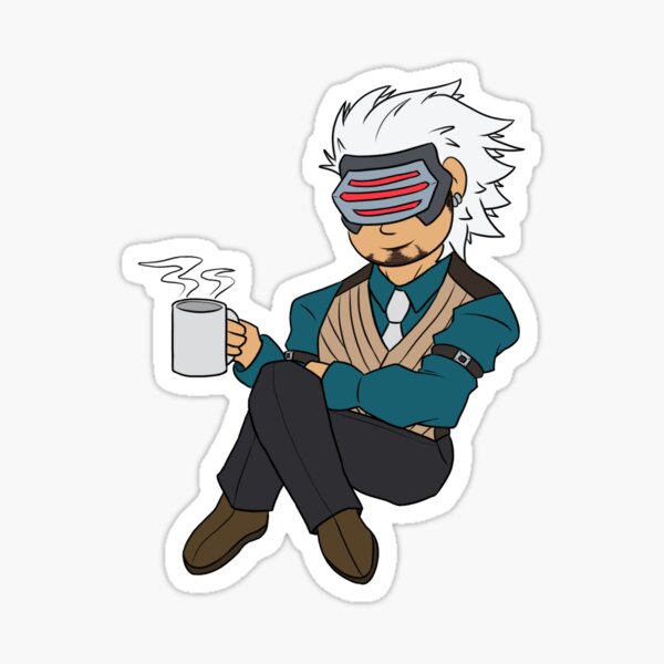 "Chibi Prosecutor Godot - Ace Attorney" Sticker by BagelBun | Redbubble