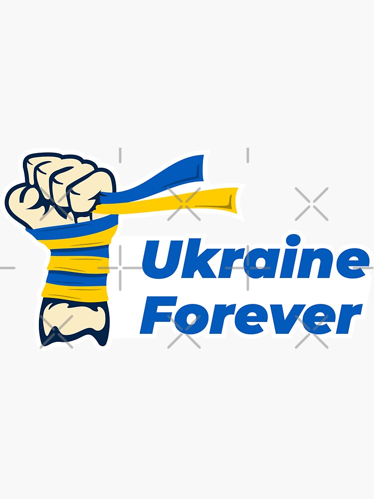 "Ukraine Forever. Freedom Ukraine. Save Ukraine." Sticker by Kartashova ...