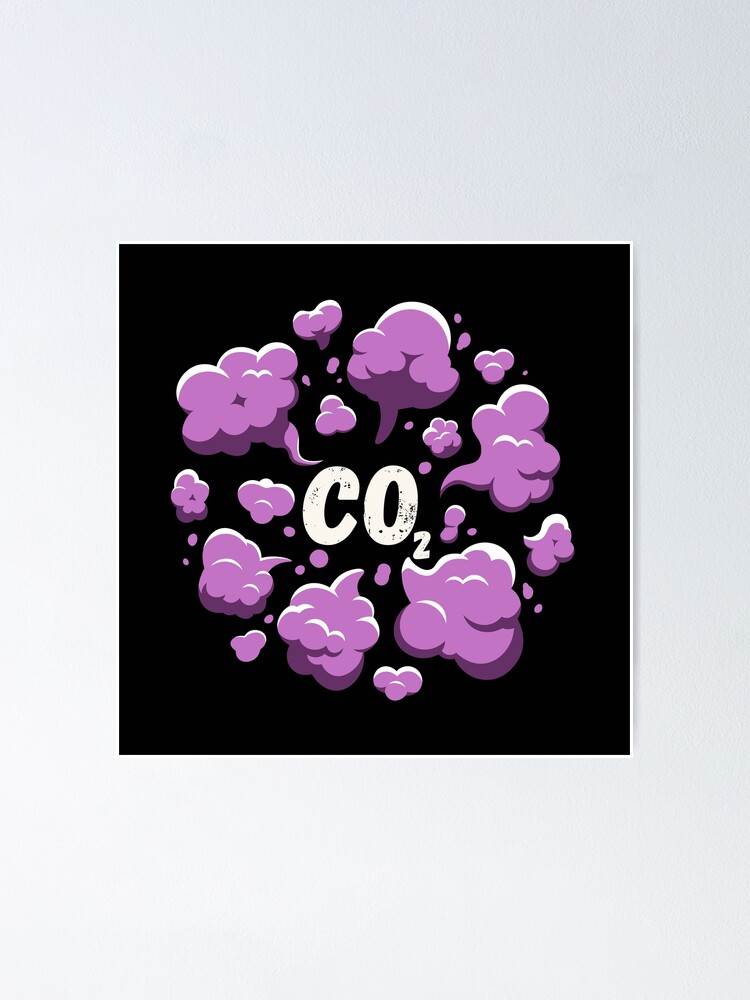 "Carbon Dioxide CO2 Toxic Purple Cloud Design" Poster for Sale by ...
