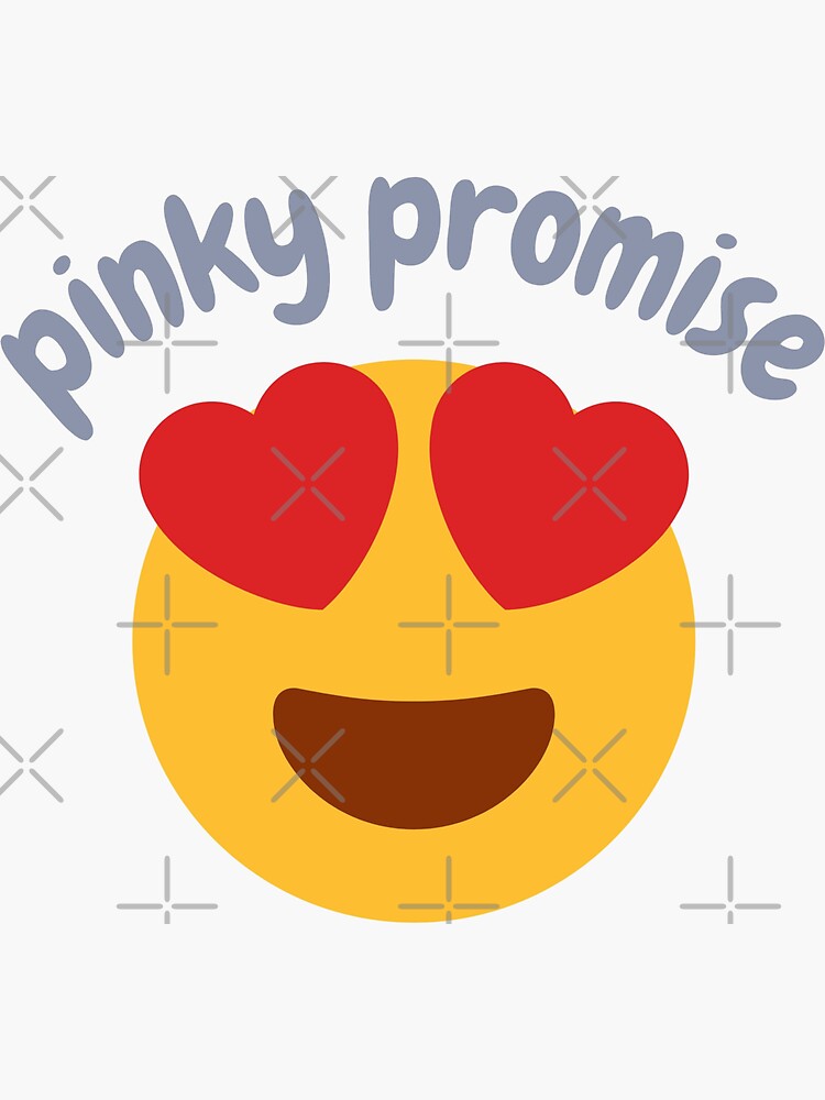 "Pinky Promise Smile Happy Face" Sticker by BrillBubble | Redbubble
