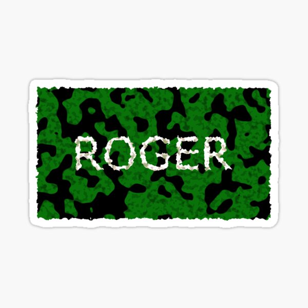 "Roger" Sticker by Maniwarsi | Redbubble