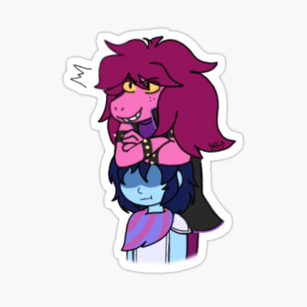 "Deltarune Kris & Susie" Sticker by RynnaWasTaken | Redbubble