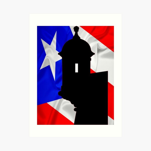 "El Morro puerto rican symbol of pride ,flag" Art Print by erozzz ...