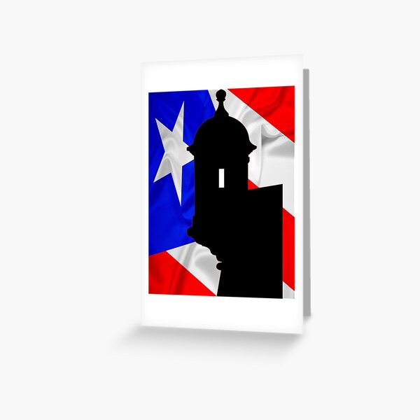 "El Morro puerto rican symbol of pride ,flag" Greeting Card by erozzz ...