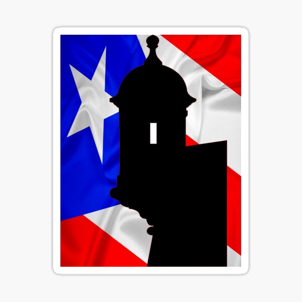 "El Morro puerto rican symbol of pride ,flag" Sticker for Sale by ...