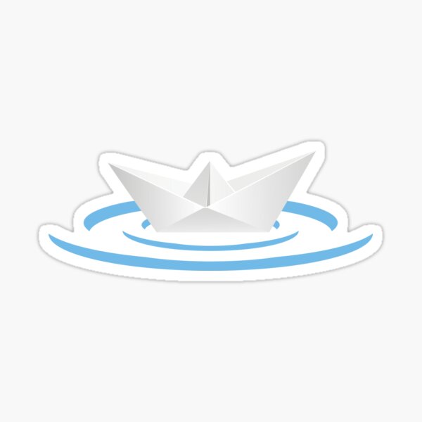 "Paper boat" Sticker by typedi | Redbubble