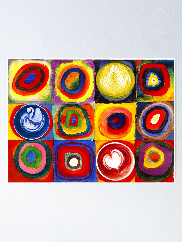 "Wassily Kandinsky - Color Study by Art & Coffee" Poster by ...