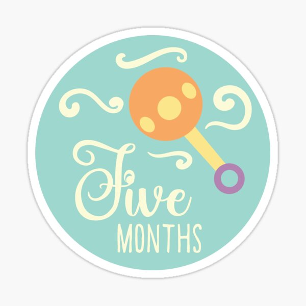 "Five Months Baby" Sticker for Sale by IllustrT | Redbubble