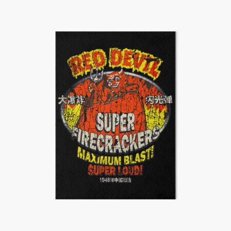 "Red Devil Super Firecrackers 1948 Vintage" Art Board Print by ...