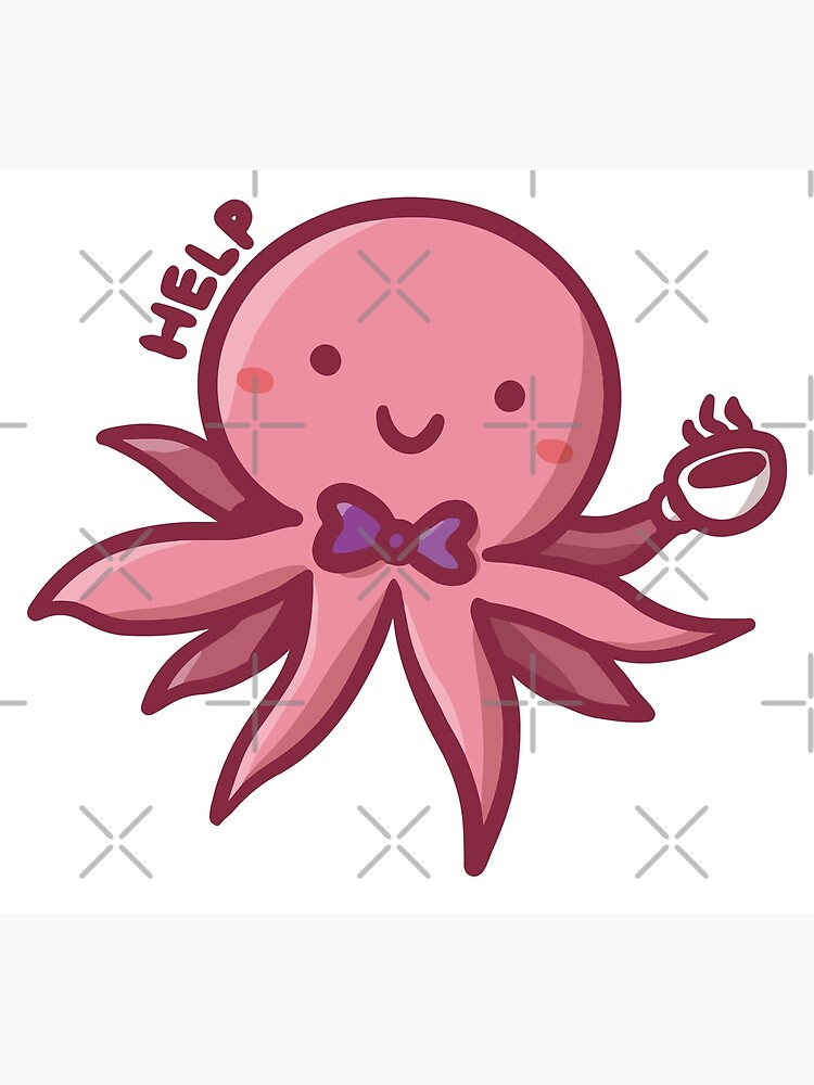 "Octopus Help" Poster for Sale by helpillust | Redbubble
