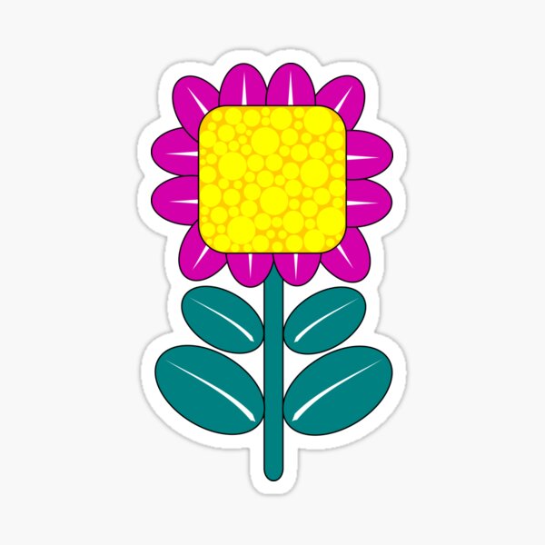 "Simple flower" Sticker by ZnDigitalPrints | Redbubble