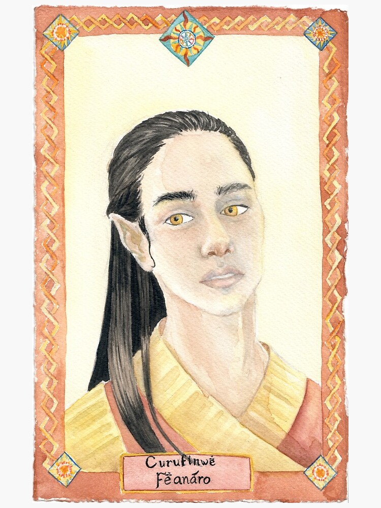 "Young Feanor court portrait" Sticker by NuxDD | Redbubble