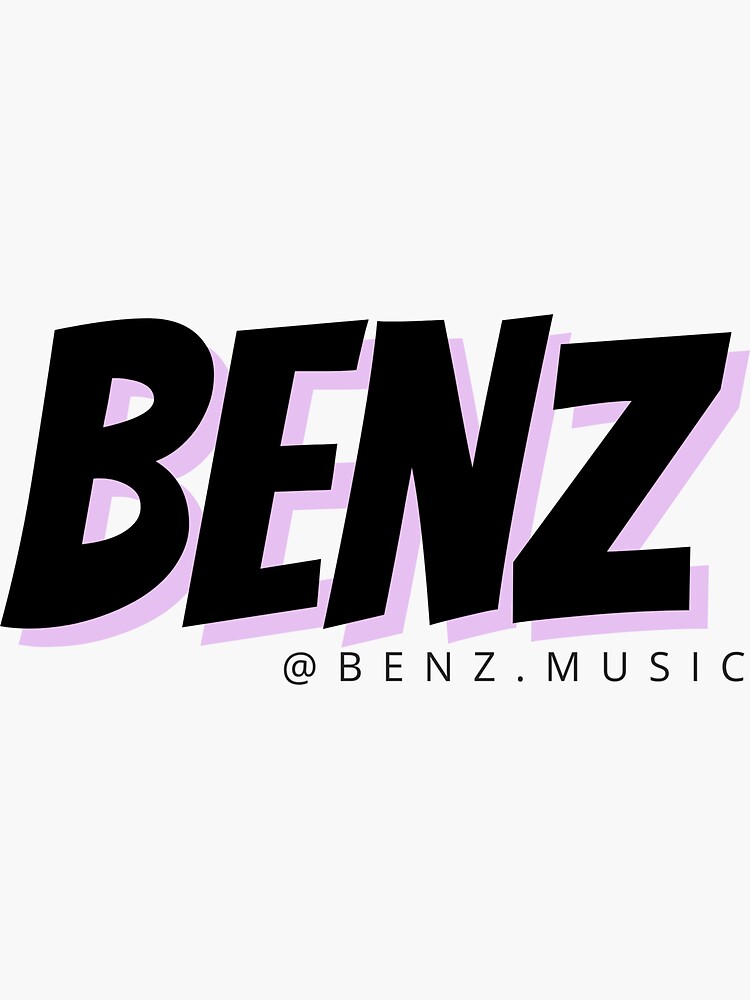 "Black and Purple BENZ Logo" Sticker by benzmusic | Redbubble