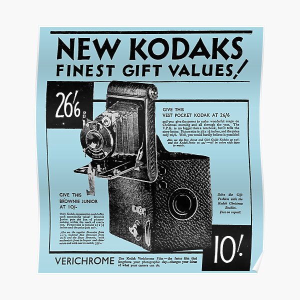 "OLD CAMERA - ADVERT" Poster for Sale by ThrowbackAds | Redbubble