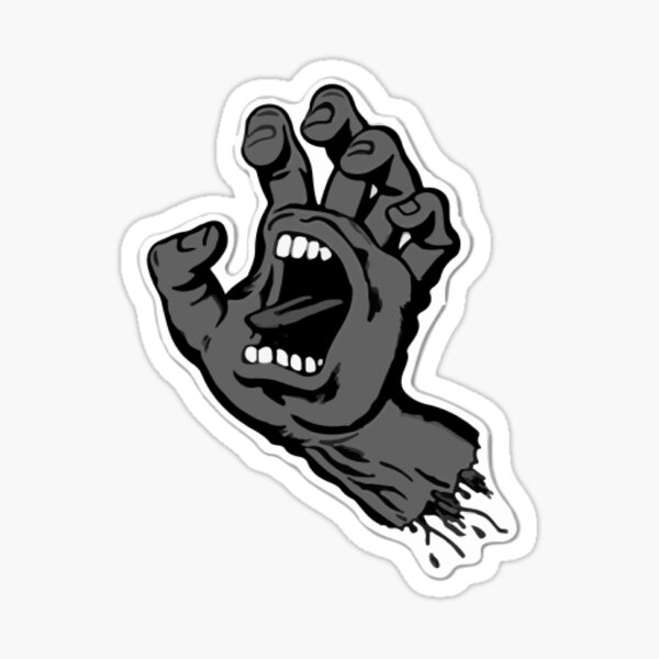 "Santa Cruz Screaming Hand sticker" Sticker by Ismail20 | Redbubble