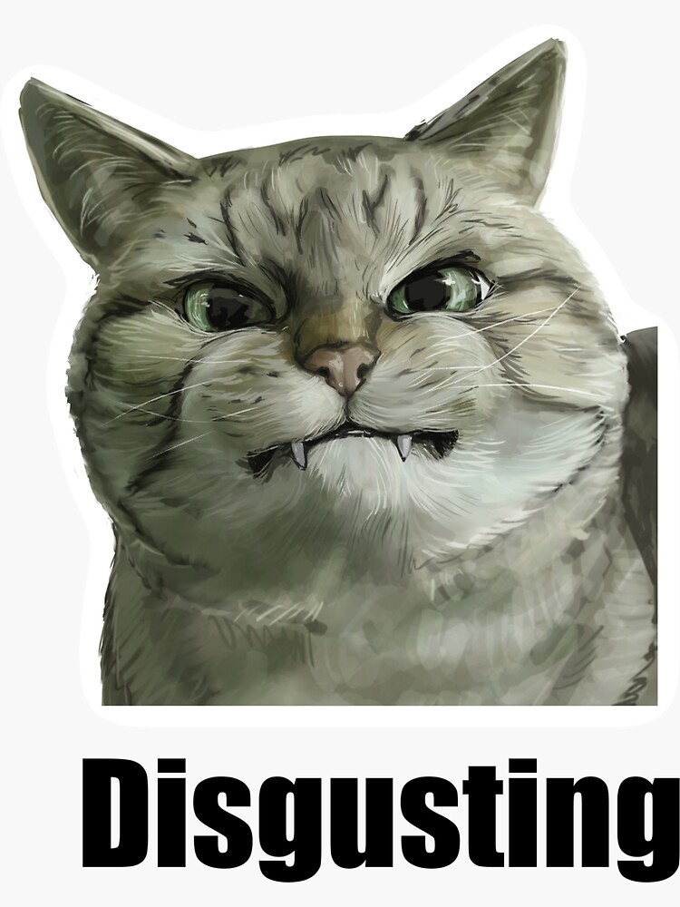 "Disgusting" Sticker by Pushi95 | Redbubble